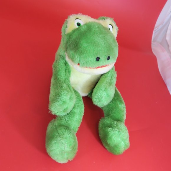 Nanco | Toys | Nanco Vintage Green Frog Plush Long Legs Sitting Frog ...